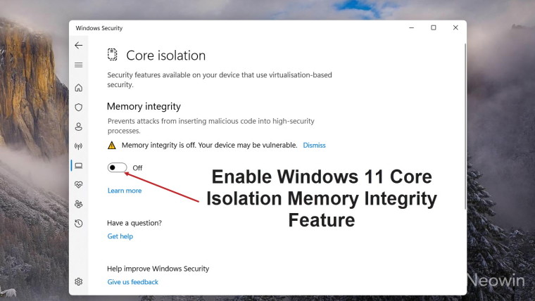 How To Enable Core Isolation S Memory Integrity Feature In Windows 11