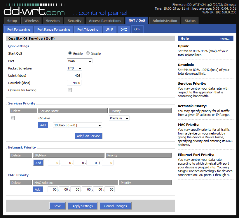 DD-WRT QoS questions - Smart Home, Network & Security - Neowin