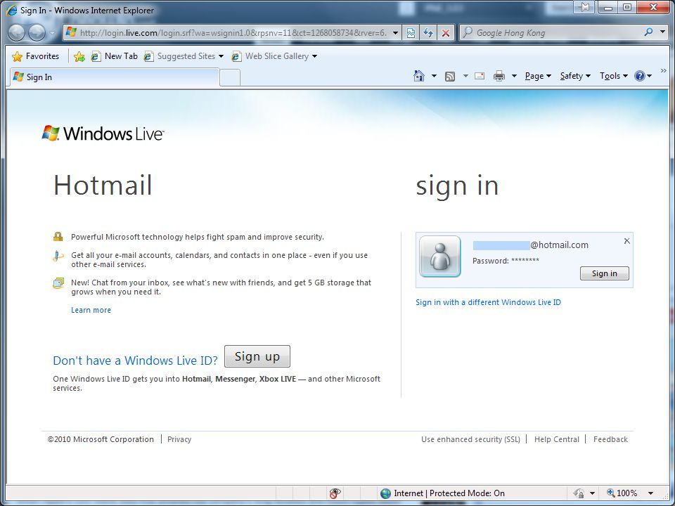 New Windows Live login page rolled out - Back Page News - Neowin