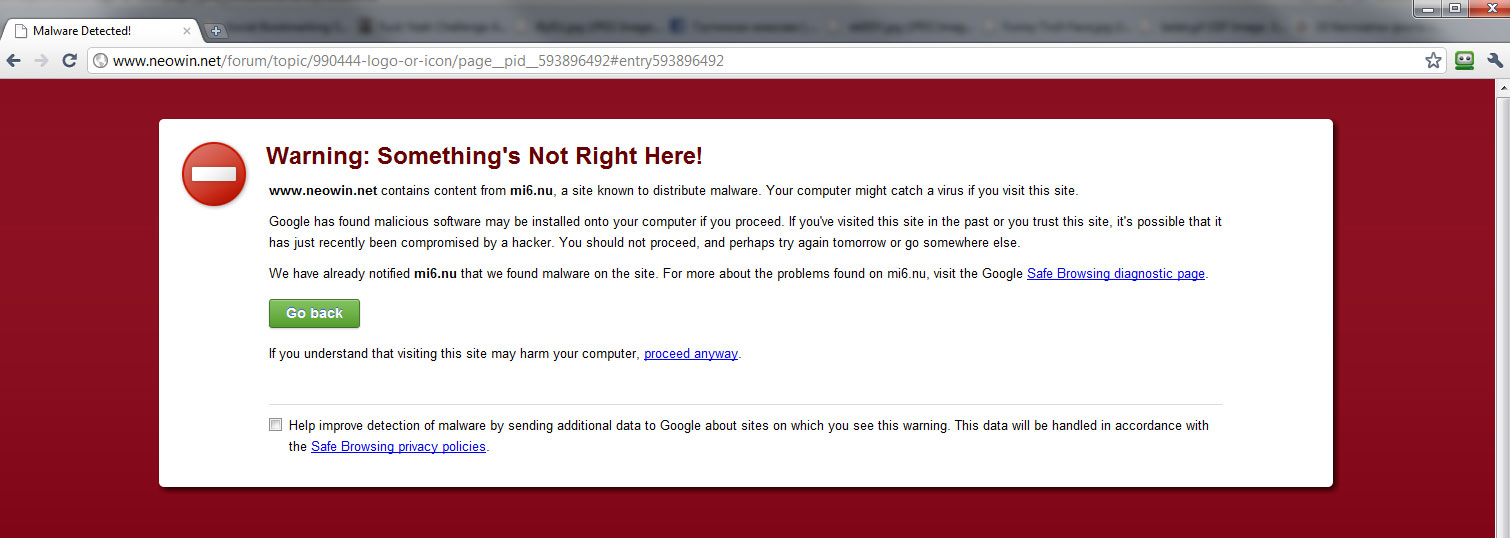 Possible malware site in ads? - Site & Forum Issues - Neowin