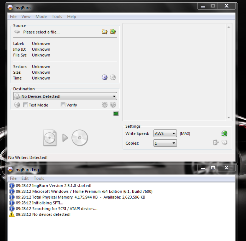 ImgBurn is not detecting burning drive - Software Discussion & Support ...