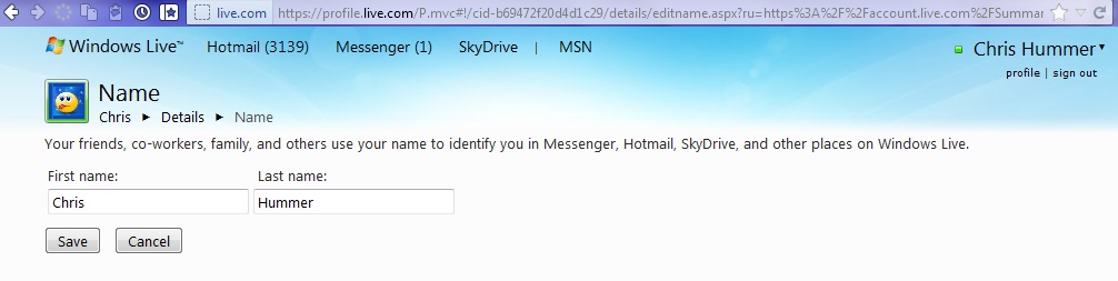 How to change Middle Name in Hotmail? - Microsoft (Windows) - Neowin