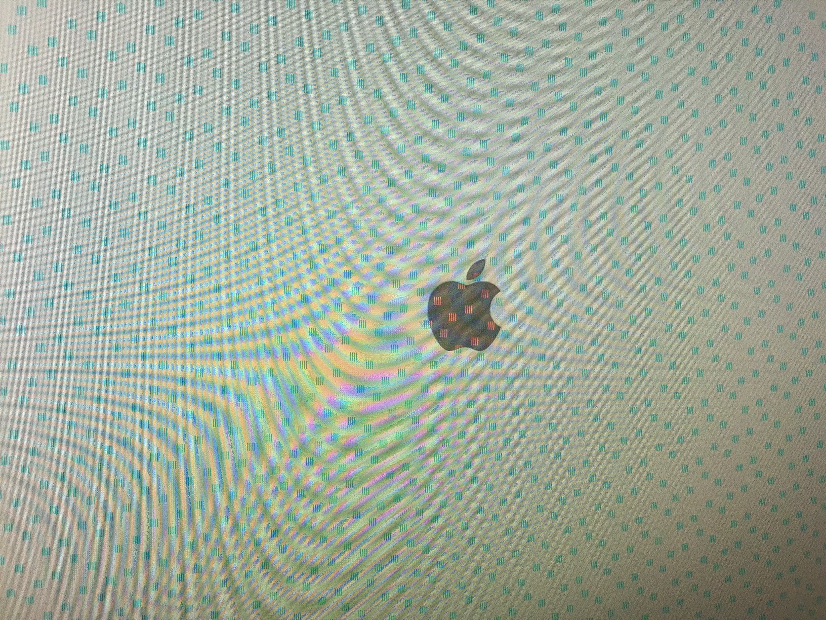 iMac crashed with weird screen, won't get passed boot logo - Apple ...