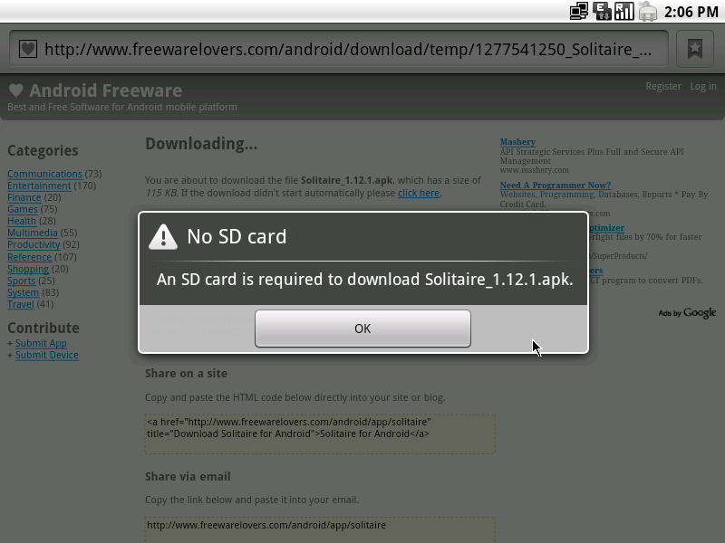Android-2.1-update1 x86 available for the PC via Dell mini ISO ...