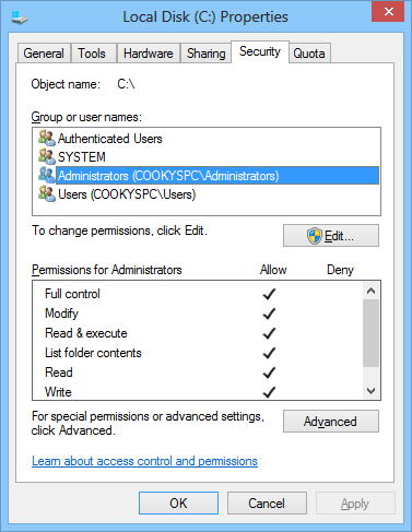 Windows 8 : C:\ is not accessible. Access is denied... Help - Microsoft (Windows) - Neowin