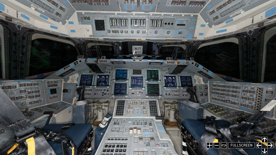 Hi-res panorama: Space shuttle Endeavour's flight deck - Science News ...