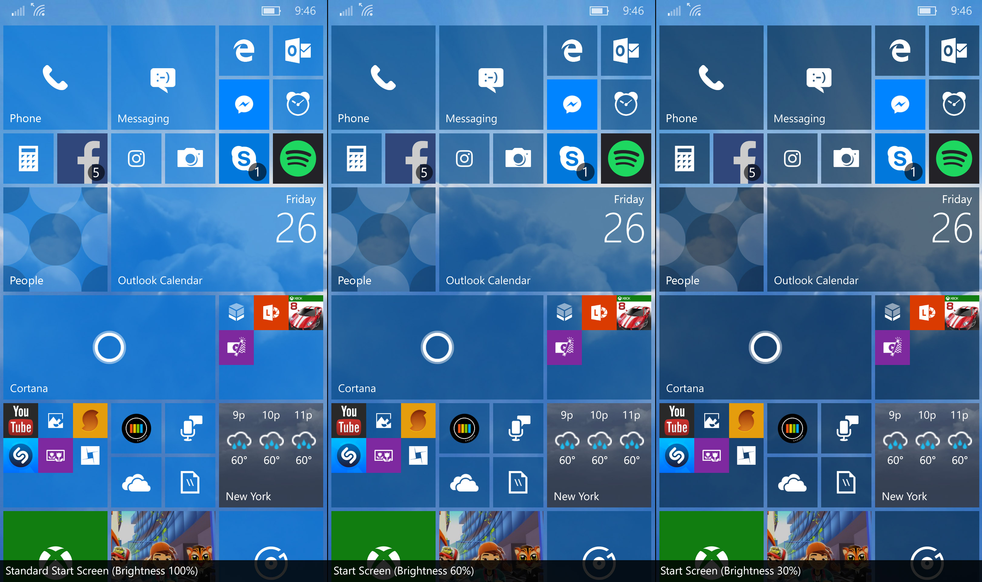 Idea (Mobile): Start Screen, Tile Brightness Slider - The Fast Ring ...