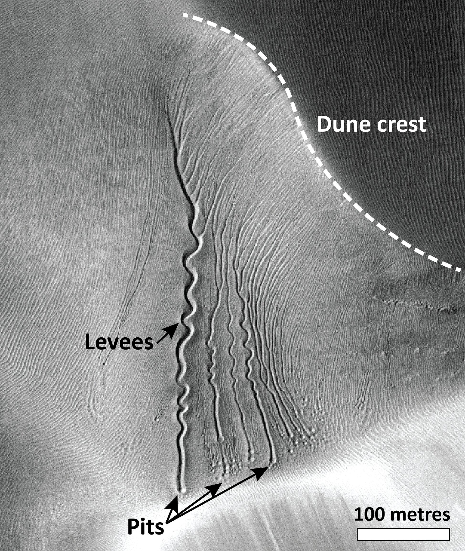 Mysterious gullies on Mars appear to have been carved by burrowing CO₂ ...