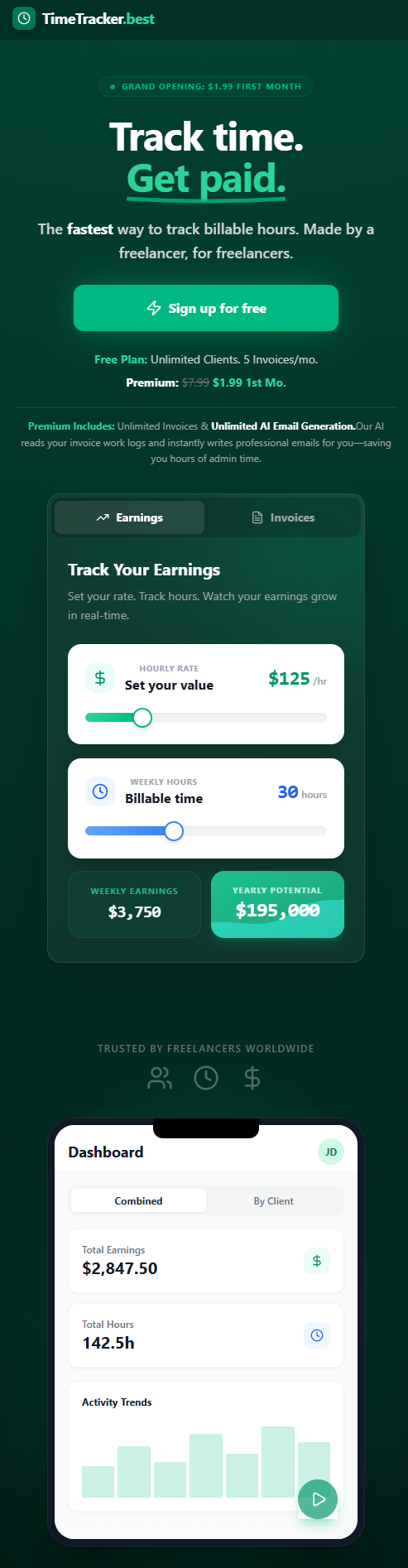 I built a Toggle alternative for freelancers – Beautiful UI + Gemini 2. ...