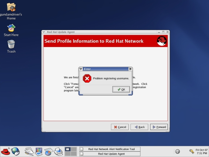 Problem about RHN (Red Hat Network) - Linux - Neowin