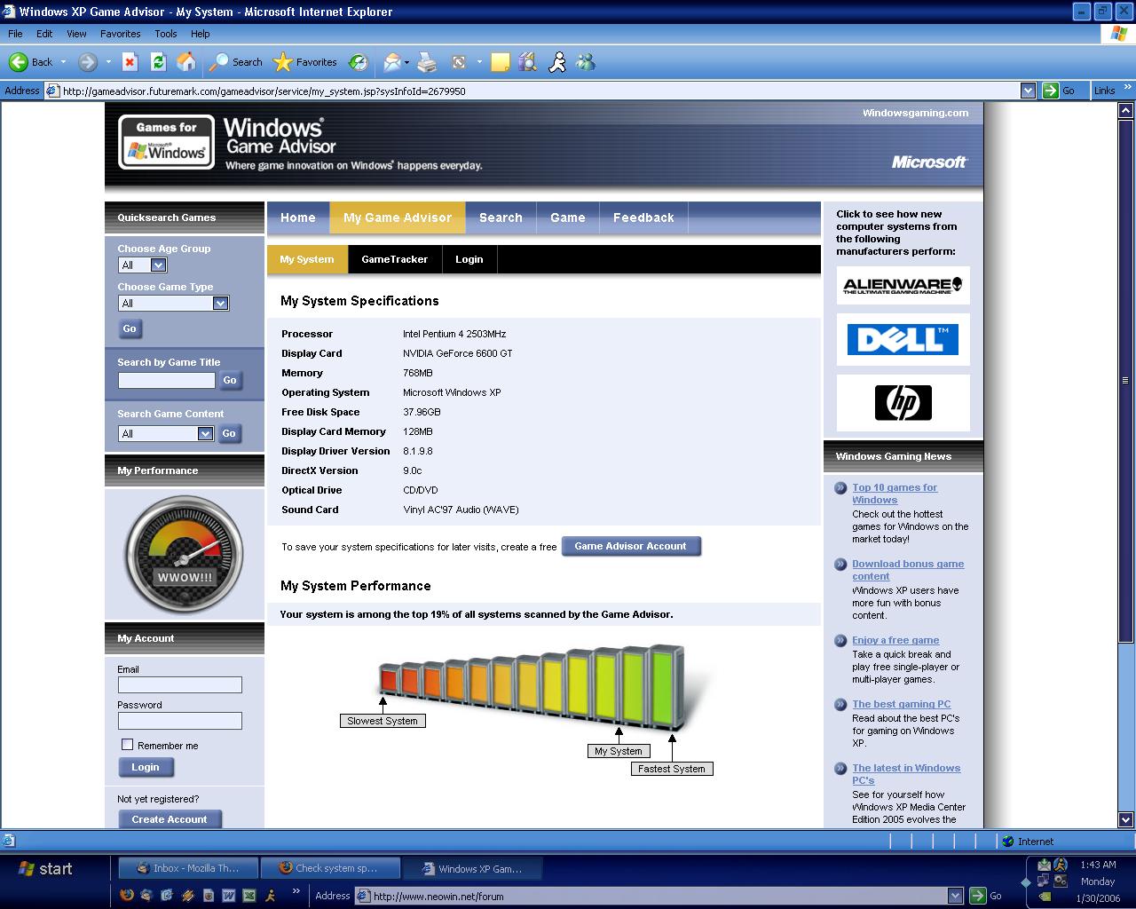 Check system specs online - Microsoft (Windows) - Neowin
