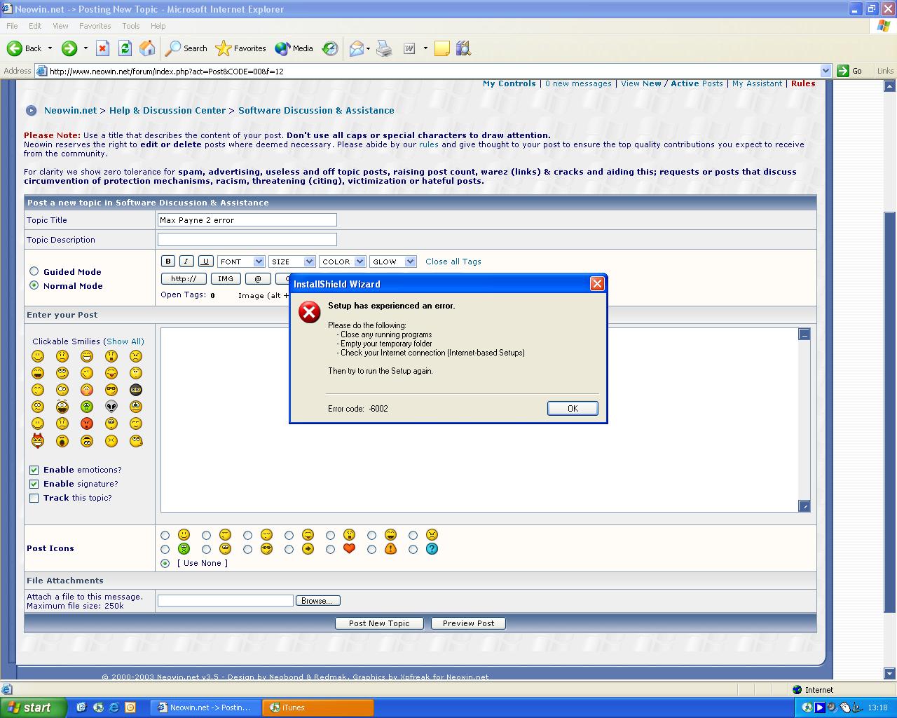 Max Payne 2 error - Software Discussion & Support - Neowin