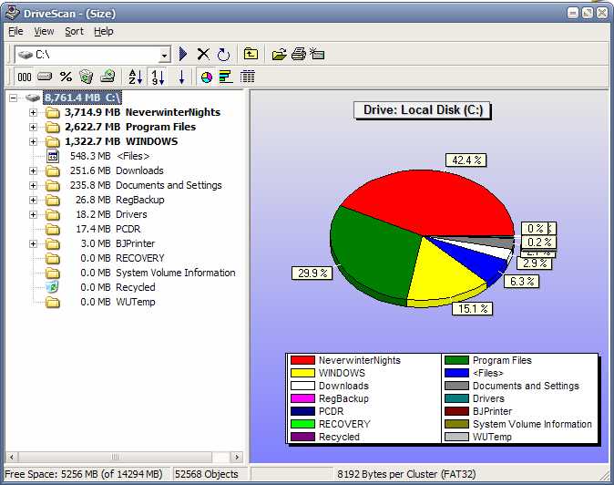 software showing break down of hd space - Software Discussion & Support ...