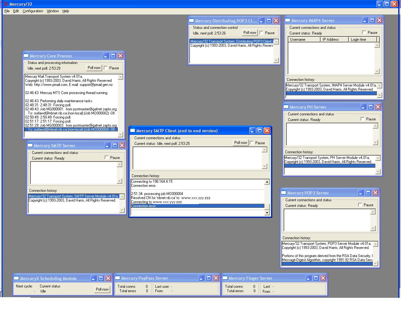 Help with mercury...will not sent/receive - Software Discussion ...