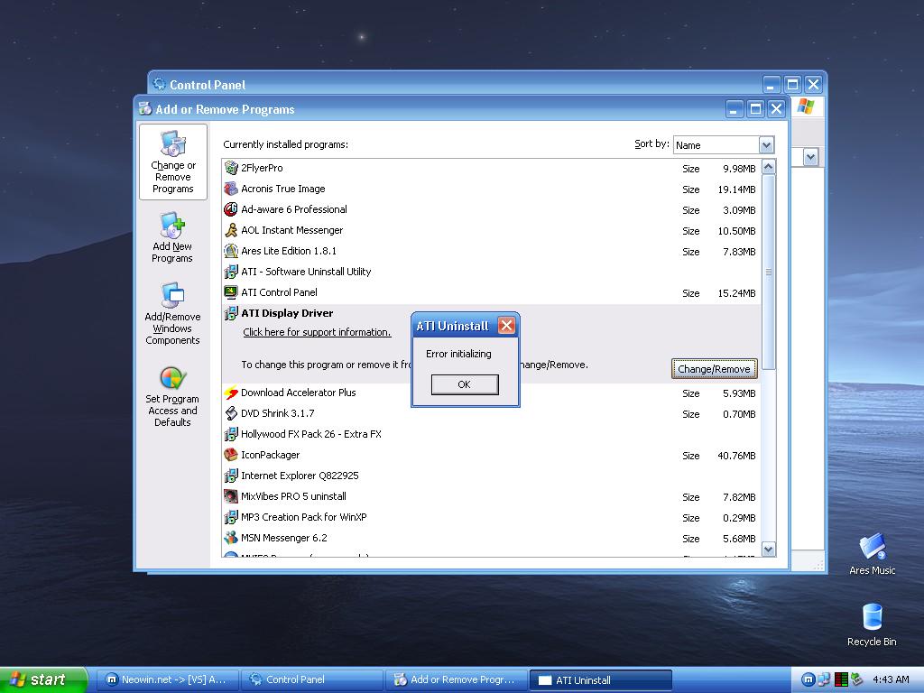 Cannot Uninstall Drivers - Software Discussion & Support - Neowin