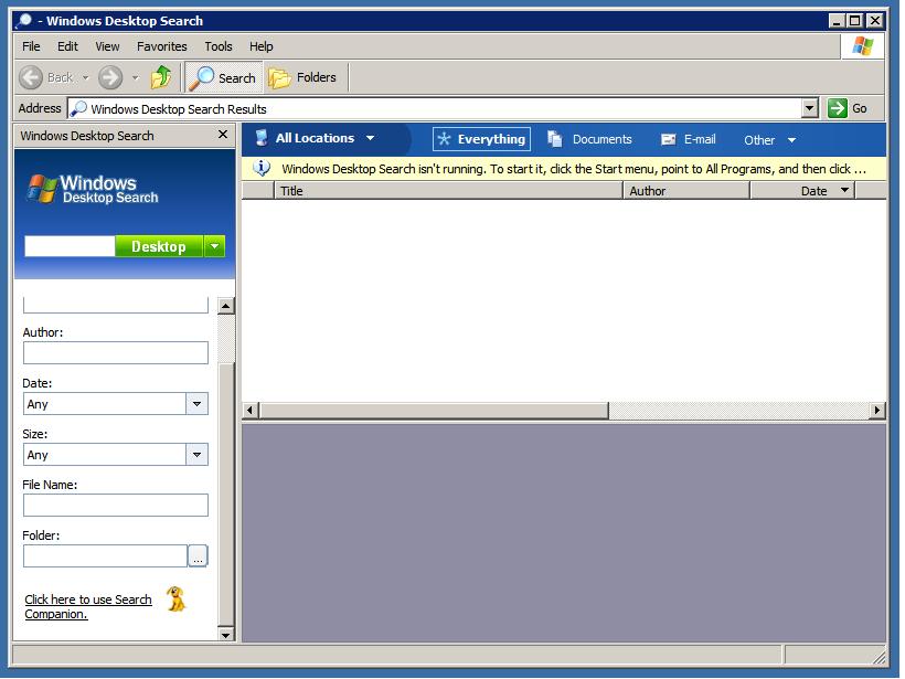 Windows Desktop Search Removal problems - Software Discussion & Support ...