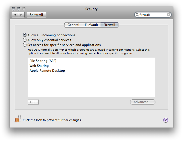 Your Firewall Settings - Apple (macOS) - Neowin
