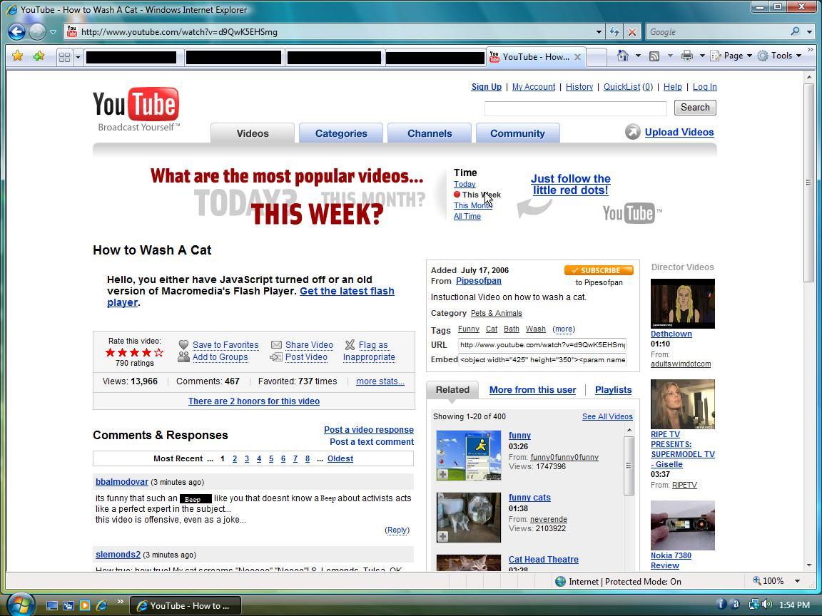 Can't watch youtube videos in IE7 - Web Browser Discussion & Support ...