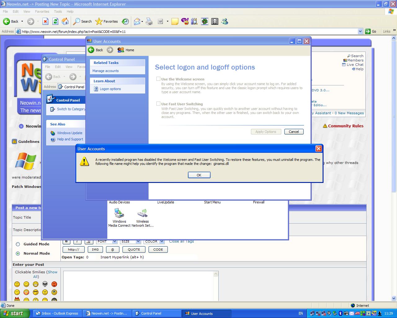 Logon Error I think - Microsoft (Windows) - Neowin
