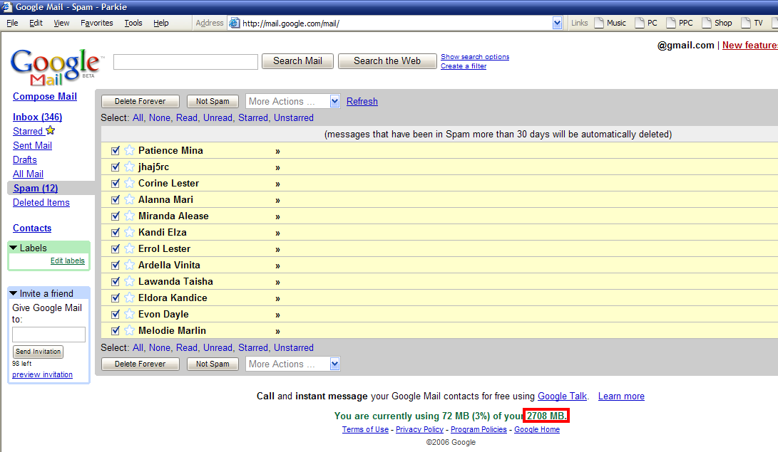 GMAIL Almost 3Gb Storage - General Discussion - Neowin