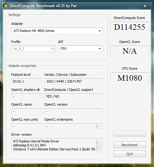 DirectCompute Benchmark for Vista SP2 with DX11 or Win7 - Back Page News - Neowin