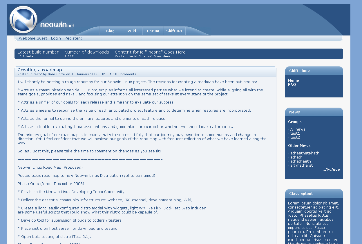 Quick mockup of website - Linux - Neowin