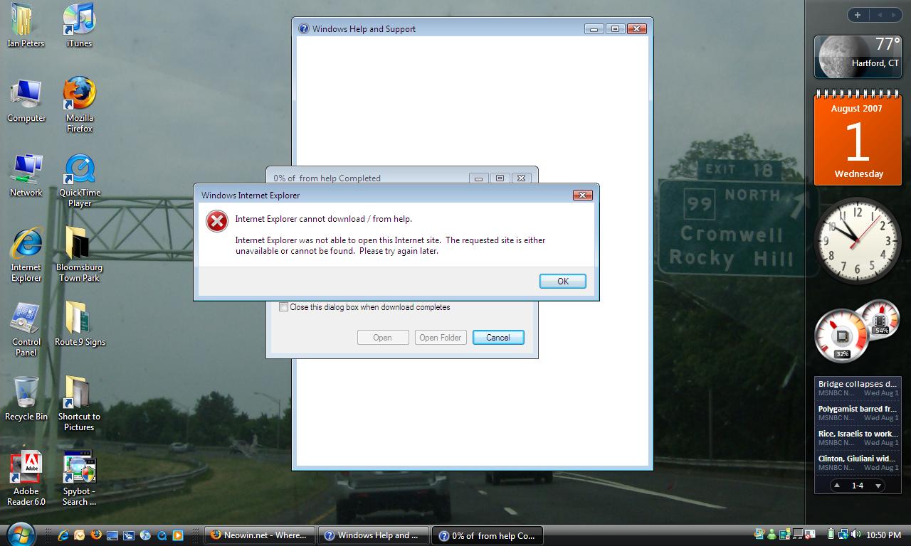 Vista Help and Support Fails - Microsoft (Windows) - Neowin