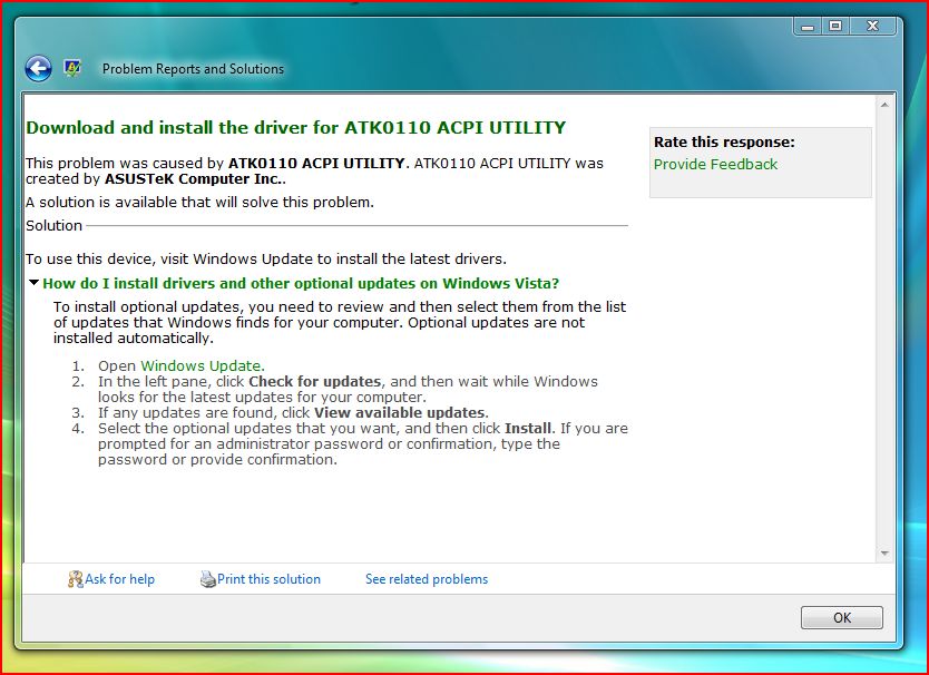 Vista Problem &Solution Report Issue - Microsoft (Windows) - Neowin
