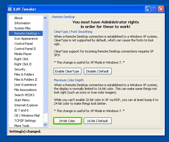 Is XP Mode limited to 16 Bit display color quality? - Microsoft ...