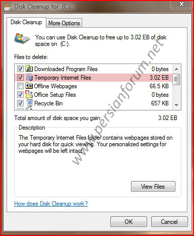 Vista Bug : 3.02 Exabyte size of Temporary Internet File folder ...