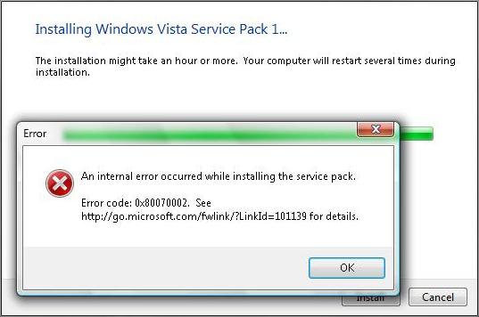 Error code 0x8007002 in Vista SP1 Install - Microsoft (Windows) - Neowin