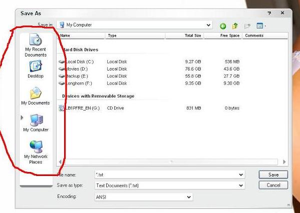 Change Default Locations in Save As... menu - Tips, Tweaks ...
