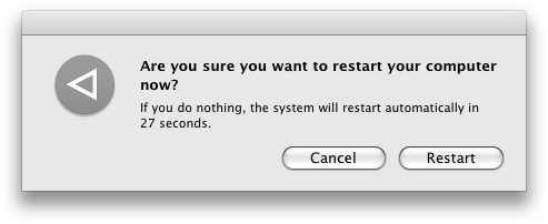 Restarting - how can I remove the "are you sure" message? - Apple ...