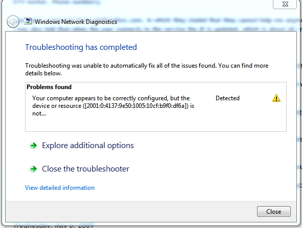 Laptop Stolen Windows 7 troubleshooter gave me some sort of address ...