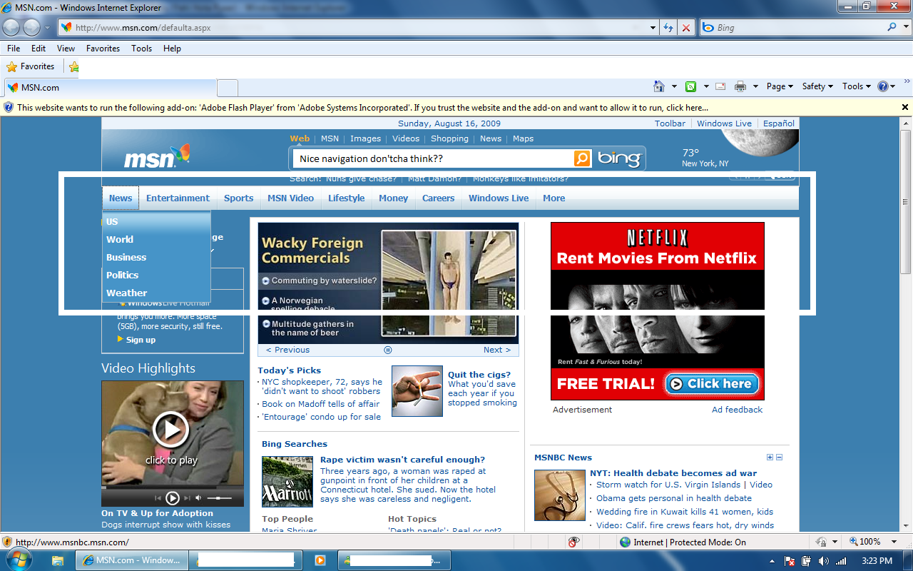 msn has a new navigation panel? - General Discussion - Neowin