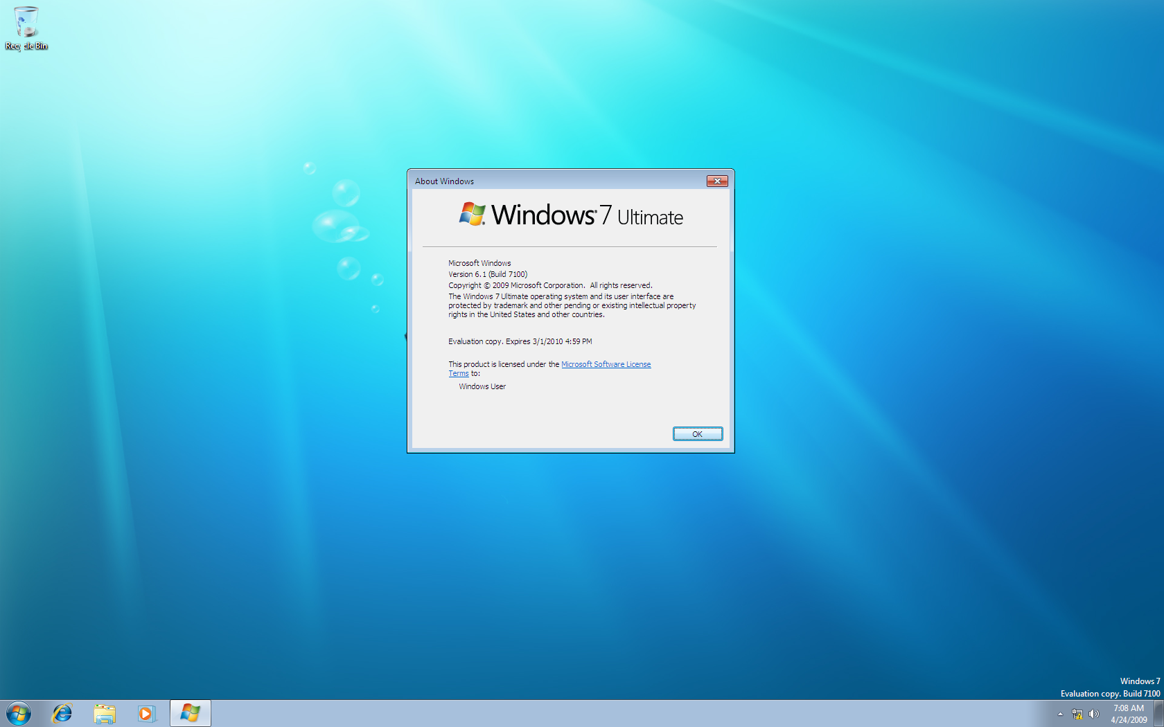 Windows Seven Release Candidate Build 7100 - The Fast Ring (Insider ...