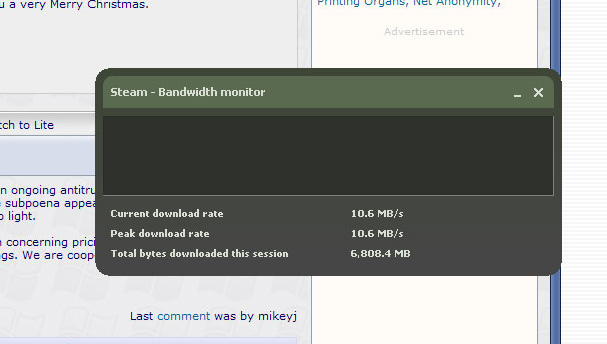 Steam Bandwidth monitor - PC Gaming - Neowin