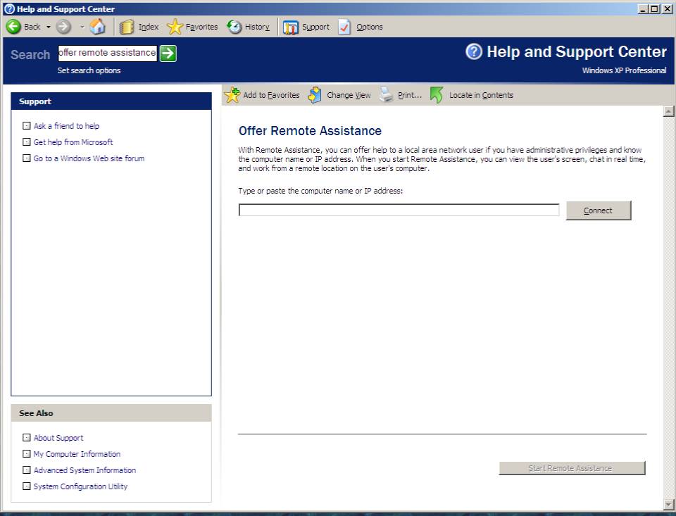 Shortcut to Offer Remote Assistance - Smart Home, Network & Security ...