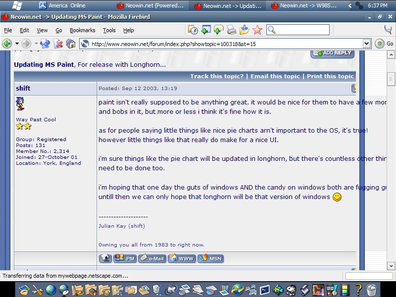 Mozilla Firebird + Windows XP = Love? - Tips, Tweaks & Customization ...