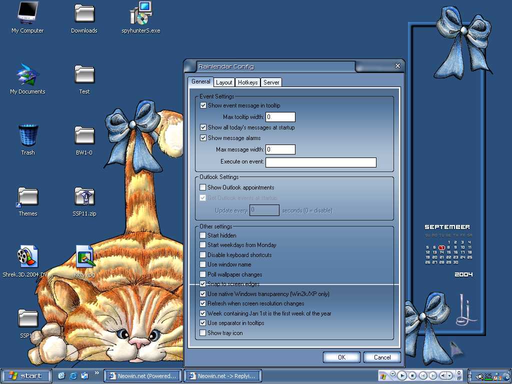 Rainlendar Setup? - Tips, Tweaks & Customization - Neowin