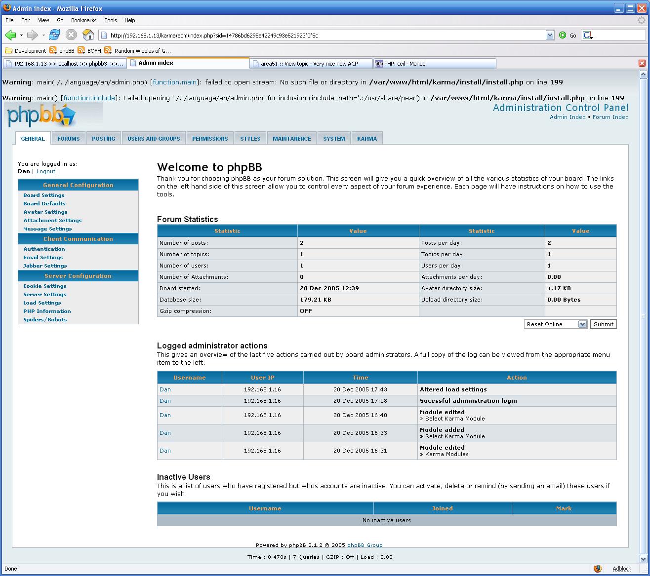 phpBB 3 acp screenshots - Web Design & Development - Neowin