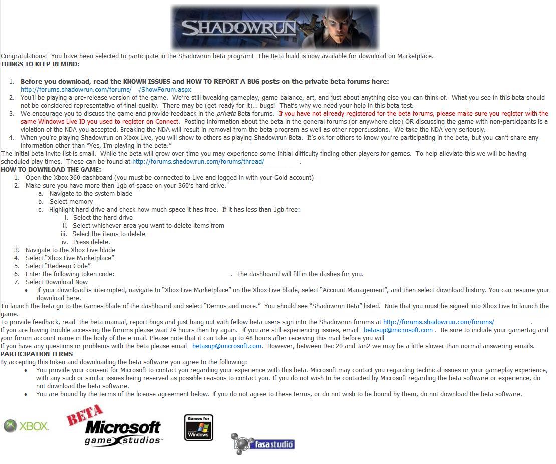 Shadowrun beta program! - Gamers' Hangout - Neowin