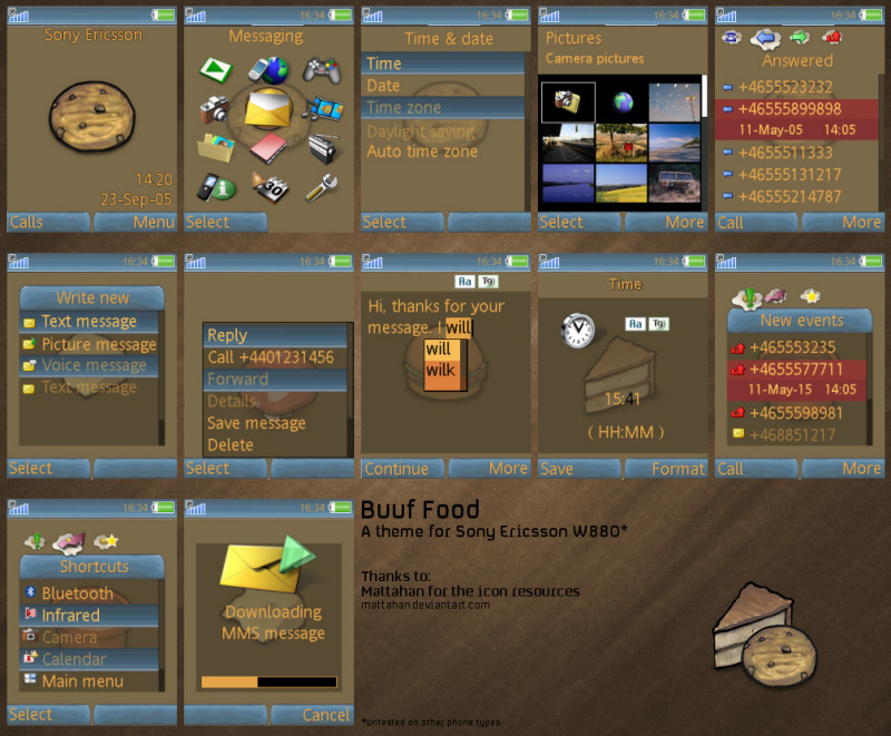 Buuf Food Theme for Sony Ericsson Mobile Cell Phone - Tips, Tweaks ...