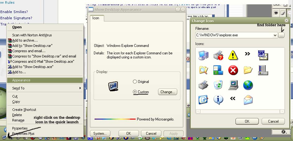 Change 'Show Desktop' icon - Tips, Tweaks & Customization - Neowin
