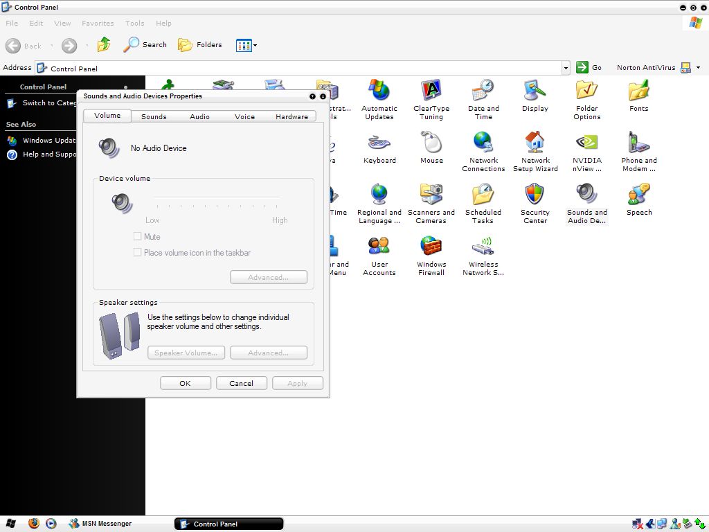 Sound CP is blanked out! - Microsoft (Windows) - Neowin