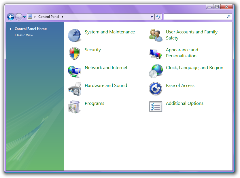 Control panel missing feature links - Microsoft (Windows) - Neowin