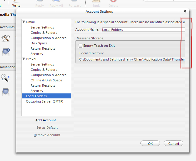thunderbird dialog box - Software Discussion & Support - Neowin