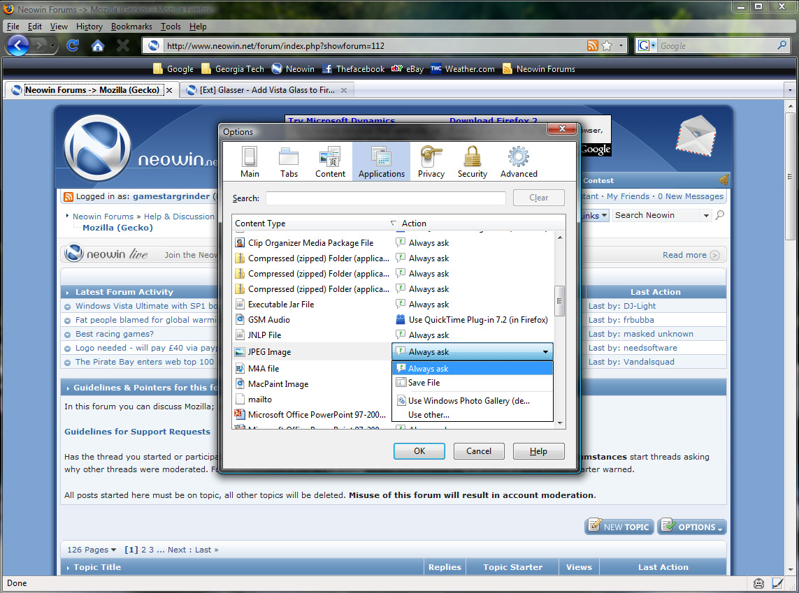 Firefox 3 Rc1 Opening JPEG Files Web Browser Discussion Support Neowin