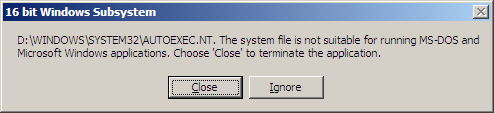 16 bit error - Microsoft (Windows) - Neowin