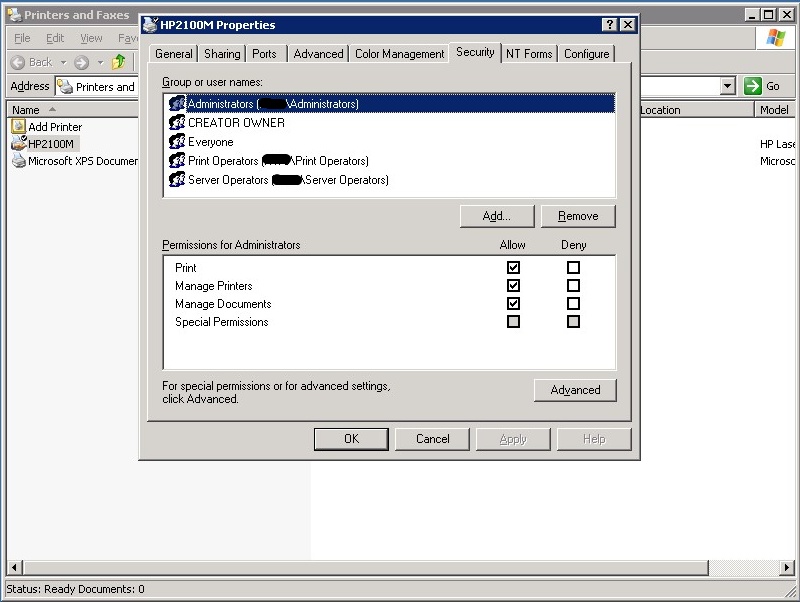 Set printer permissions in AD - Microsoft (Windows) - Neowin